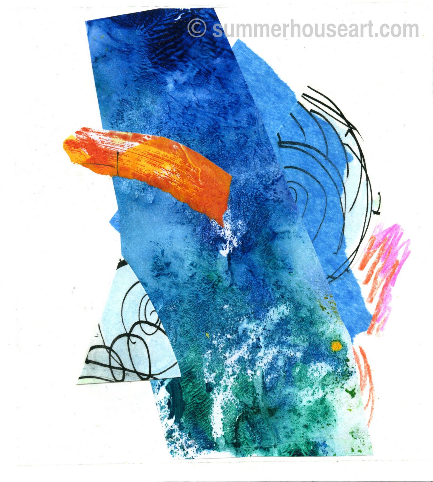 Another set of Small Abstract Collages – Summerhouse Art