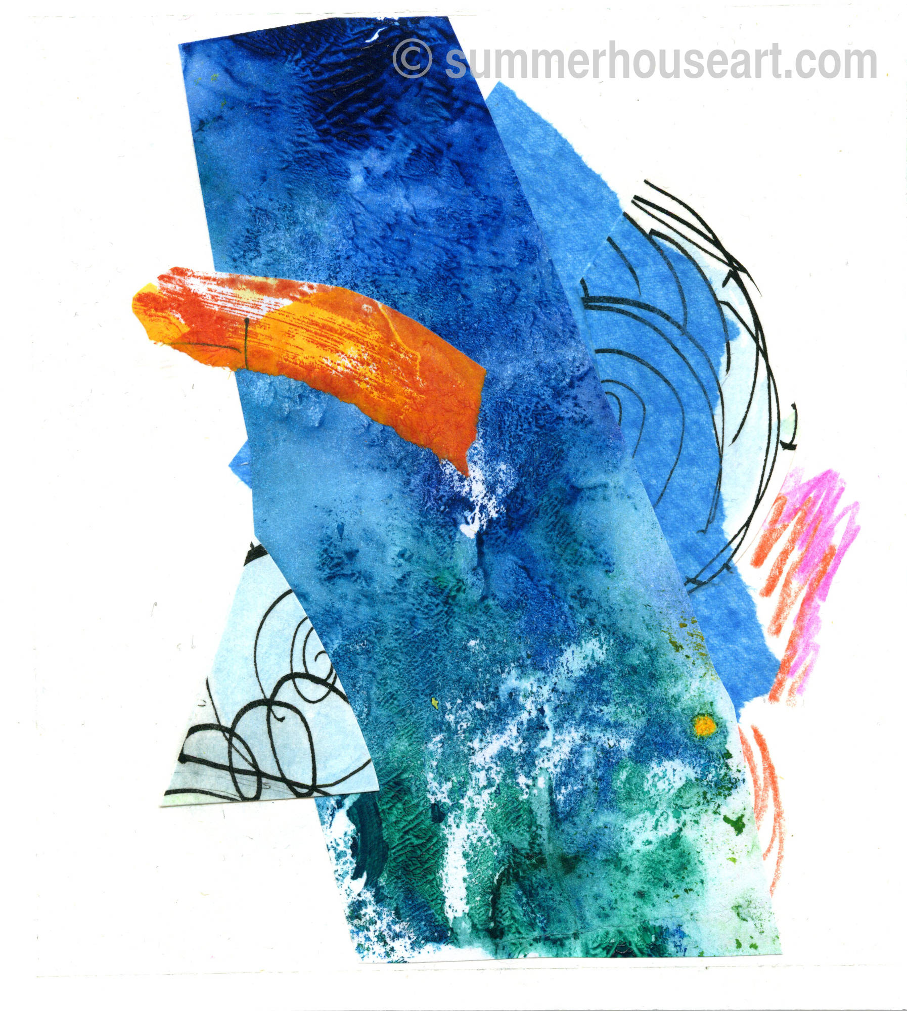 Another set of Small Abstract Collages – Summerhouse Art